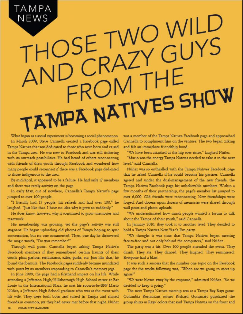 Our Story | Tampa Natives Show